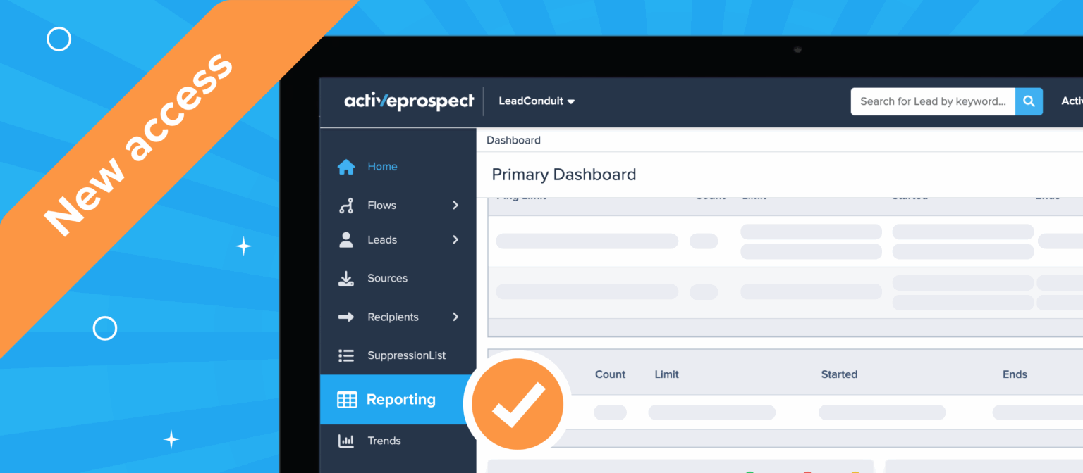 New in LeadConduit: Reporting for free seller accounts - ActiveProspect